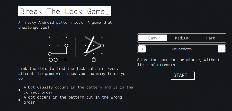 Break The Lock Game In Javascript Free Source Code Sourcecodester